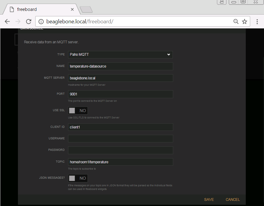 Mqtt con Beaglebone ed ESP8266 – Freeboard | Micro Devices