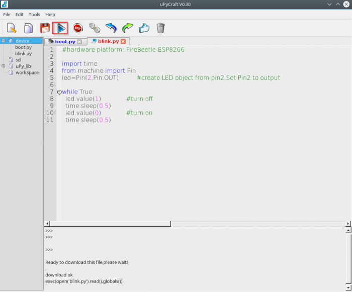 Micropython – IDE MicroPython uPyCraft | Micro Devices